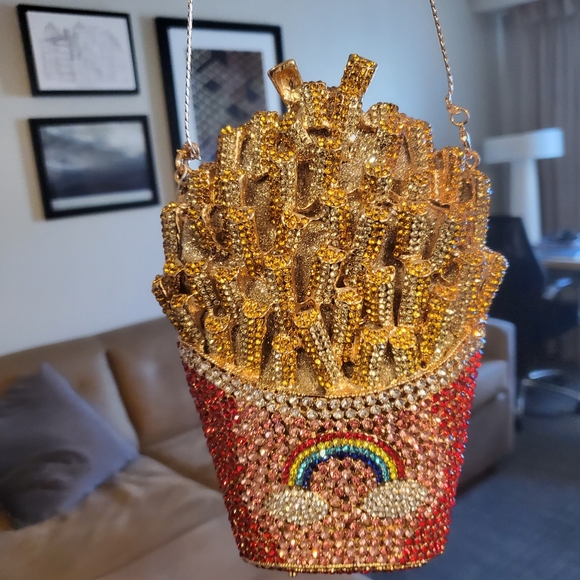Bags | Rhinestone French Fries Bag | Poshmark